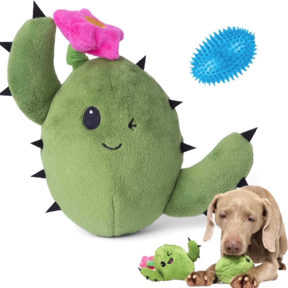 2-in-1 Interactive Plush Dog Toy – Rip & Reveal Squeaky Toy for Dogs ...
